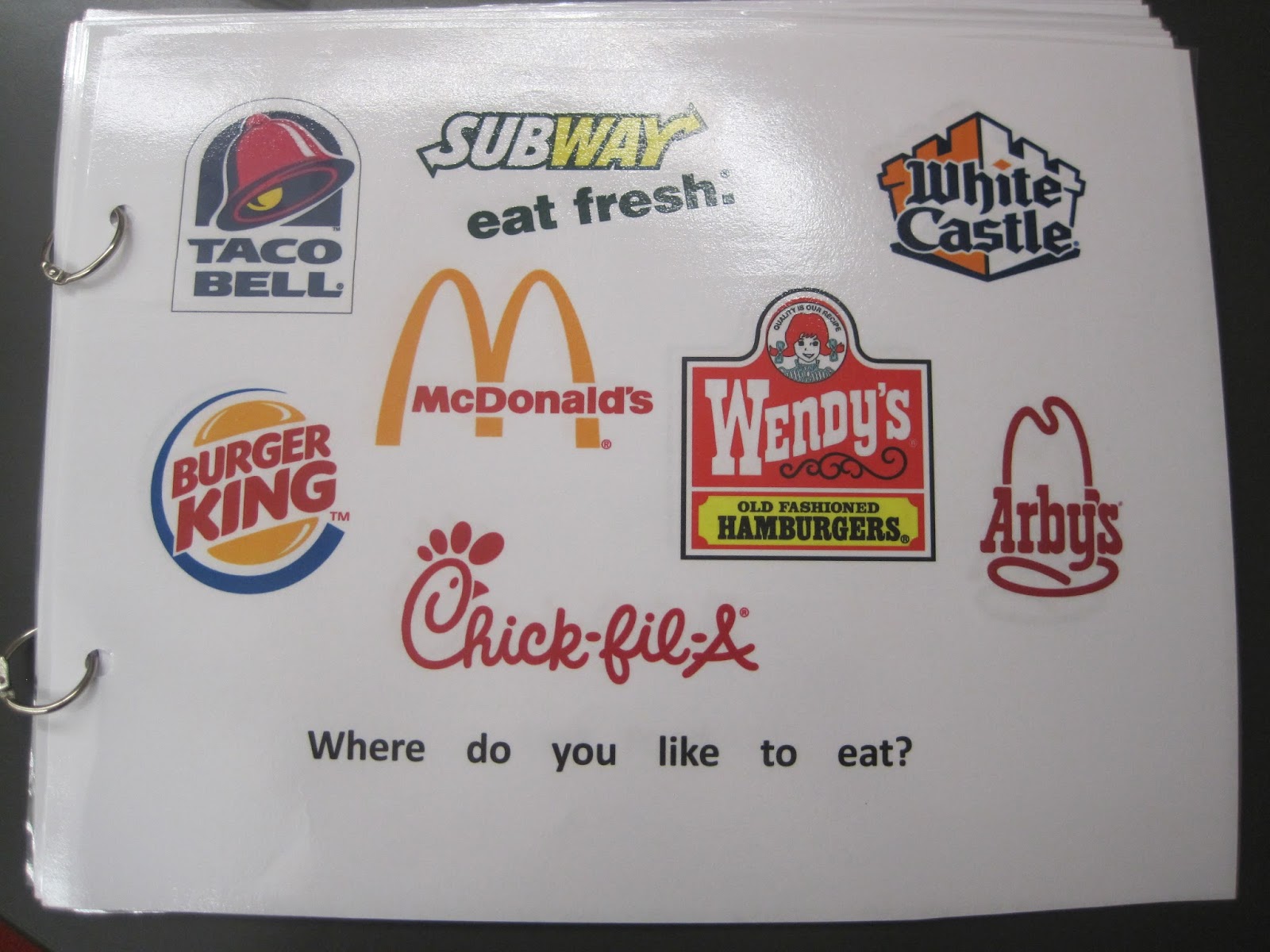 Environmental Print - Fast Food Month! - Breezy Special Ed