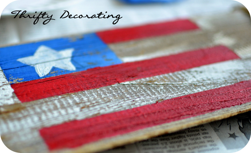Thrifty Decorating: Rustic Flag Sign