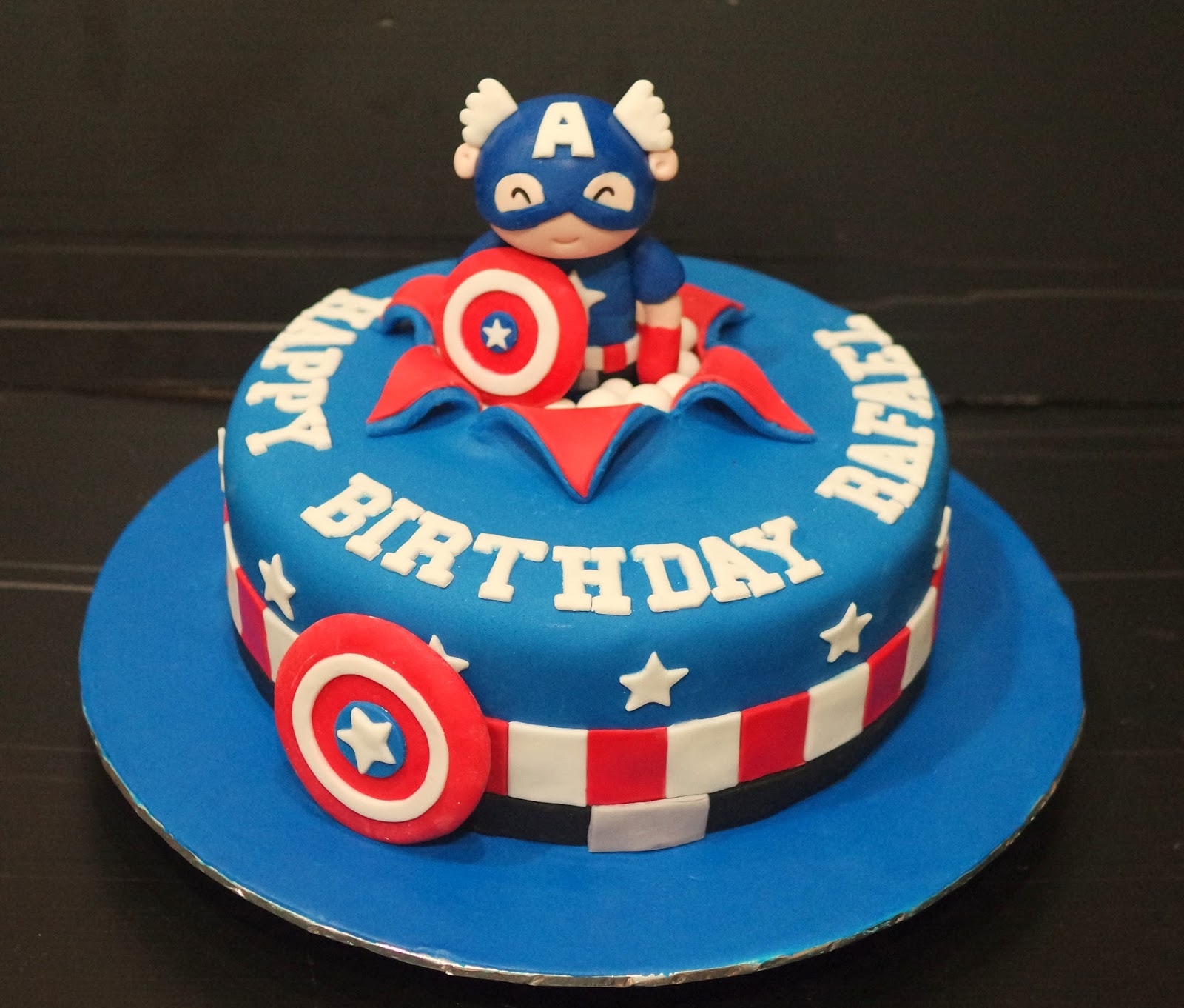 Captain America Birthday Cake Design