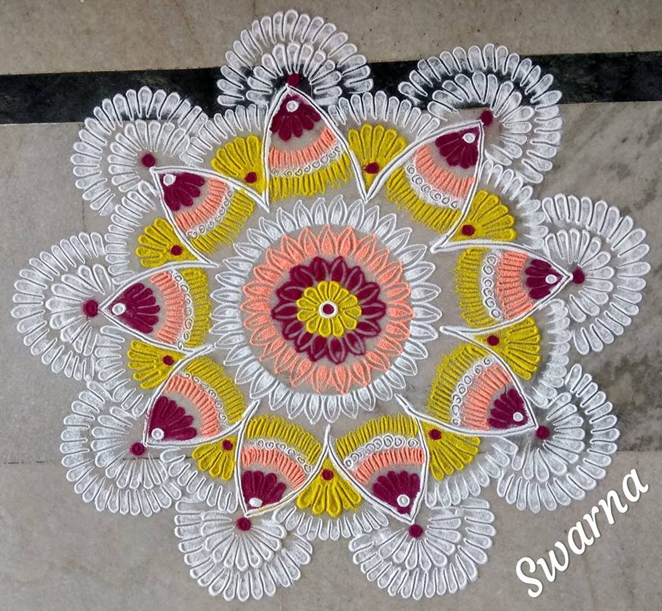 TELUGU WEB WORLD: VARA MAHA LAKSHMI DEVI PUJA FESTIVAL RANGOLI ART ...
