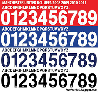 FONT FOOTBALL: Font Vector Manchester United UCL UEFA 2008 2009 2010 ...
