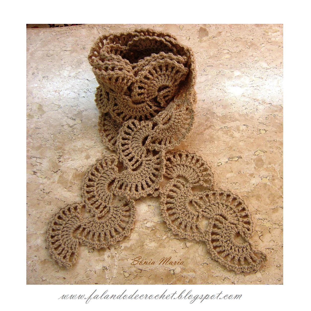 CACHECOL DE CROCHE (CROCHETED SCARF) (وشاح ، والكروشيه)(tørklæde ...