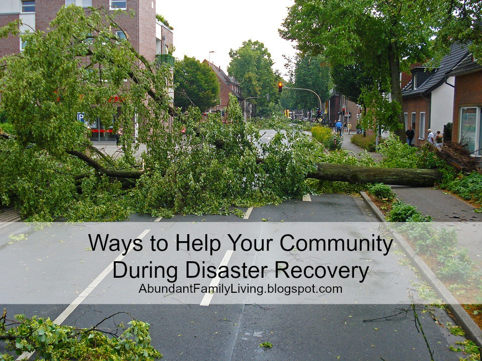 Abundant Family Living: Ways to Help Your Community During Disaster ...