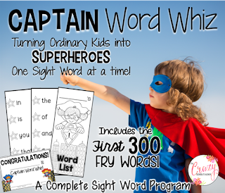 Sight Words -- Captain Word Whiz! - The Crazy Schoolteacher