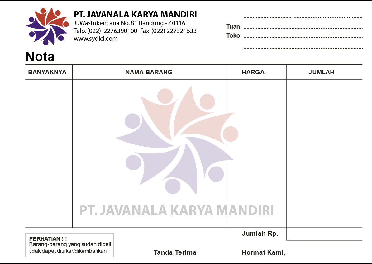 Quarter Media: Nota PT Javanala Karya Mandiri