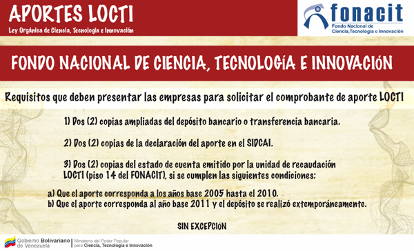 Dataenlinea: Fonacit establece requisitos para solicitar certificado de ...