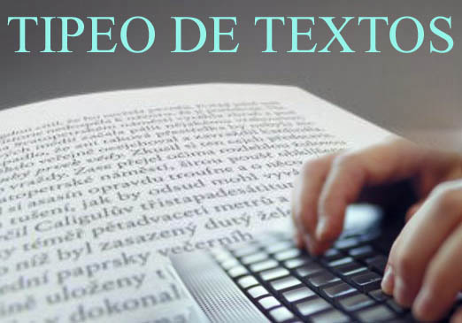 Computación: Clases particulares y Trabajos de tipeo: Tipeo de Textos