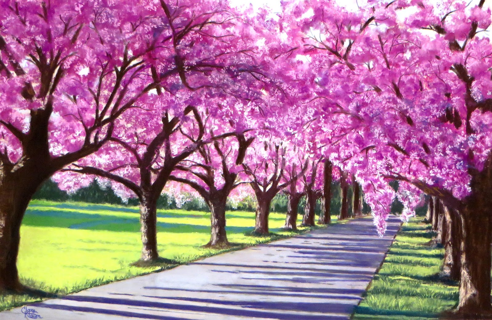 Daily Painters of Pennsylvania: CHERRY TREE LANE An Original Pastel ...