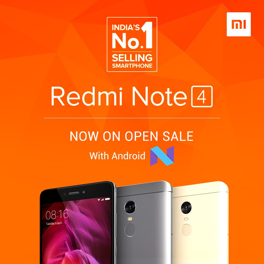 Xiaomi Redmi Note 4 goes on open sale via Flipkart & Mi.com - Tech Updates
