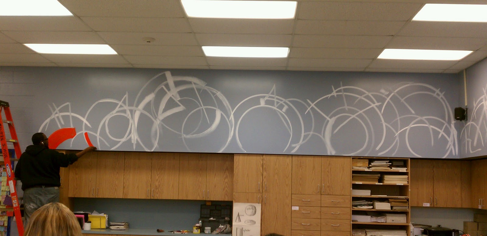Art Rocks!: Sneak Peek @ Art Room Mural and Collaborative Circle Paintings