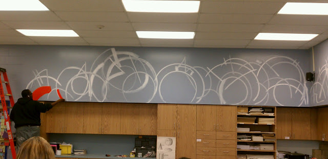 Art Rocks!: Sneak Peek @ Art Room Mural and Collaborative Circle Paintings