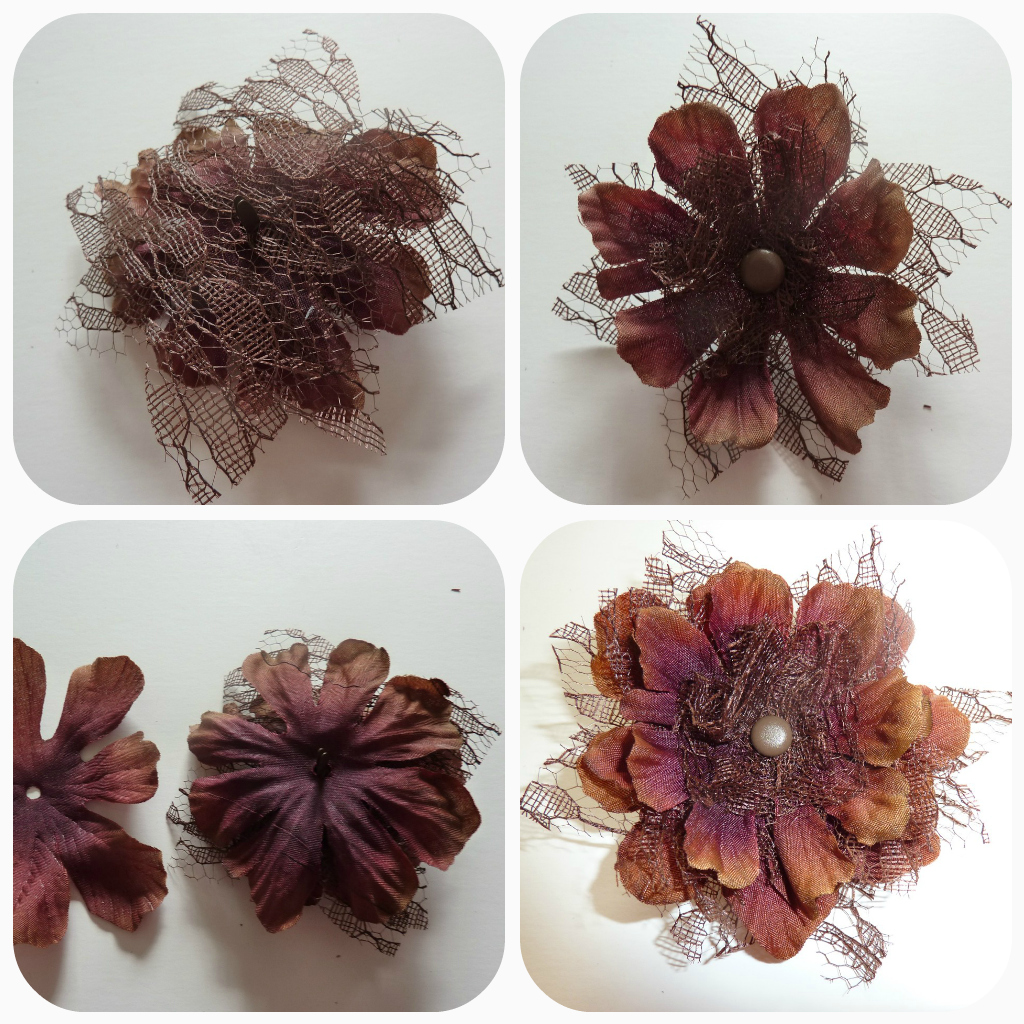 No time to be bored: Flower & Lace Hair Clips - Tutorial