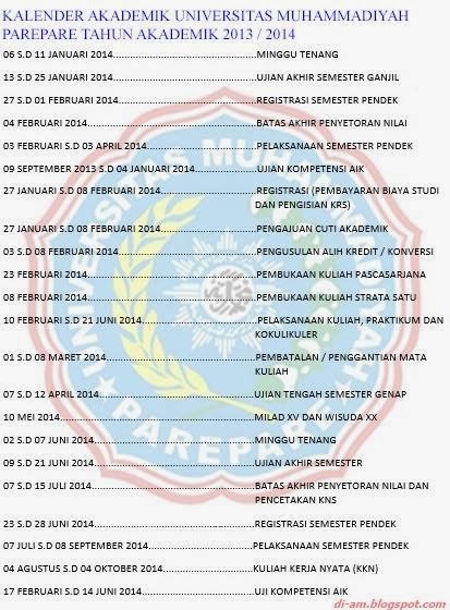 KALENDER AKADEMIK UNIVERSITAS MUHAMMADIYAH PAREPARE ( UMPAR ) TAHUN ...