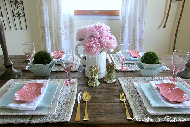 Pink Peony Tablescape | Rustic & Refined