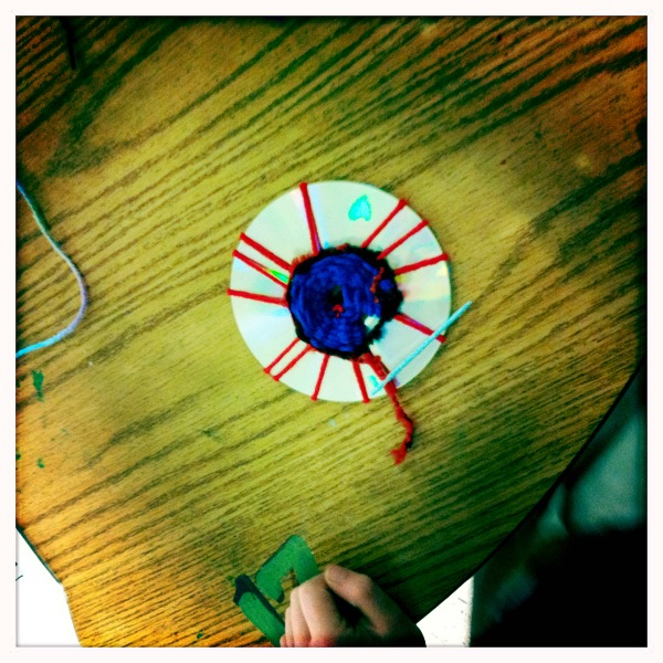 ChumleyScobey Art Room: Weaving on a CD Loom with 3rd Grade