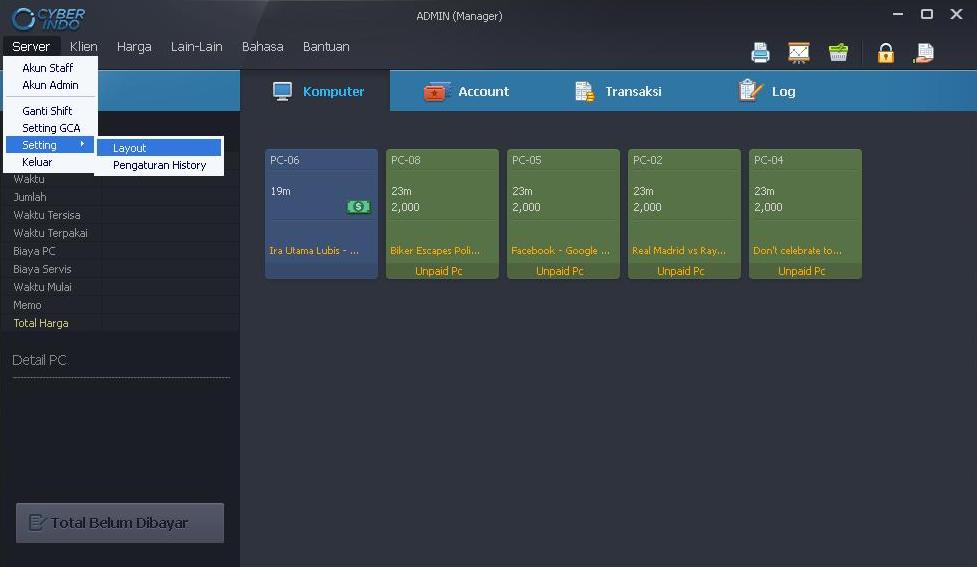 Cara Setting Layout Susunan PC Client Cyberindo Billing | Teknisi Cyberindo