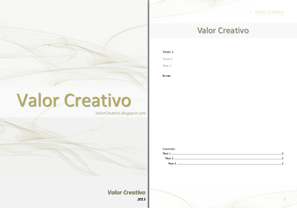 Valor creativo plantillas word - Imagui