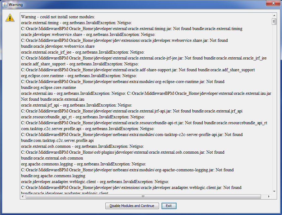 Blog De Carlos Cortez Bpm 12c Error When Trying To Start Jdeveloper Could Not Install Some