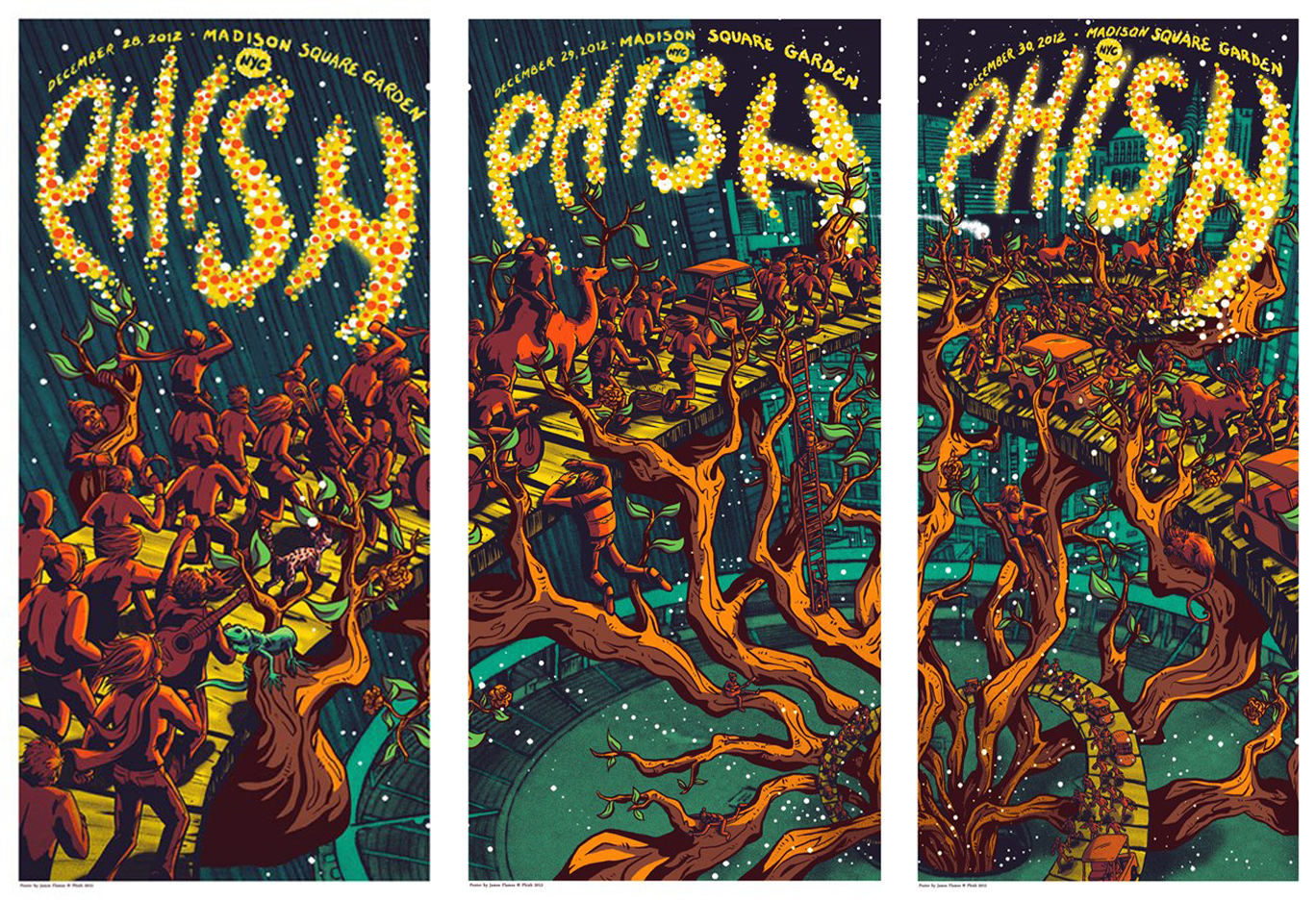 INSIDE THE ROCK POSTER FRAME BLOG: James Flames Phish Poster Night 3 ...
