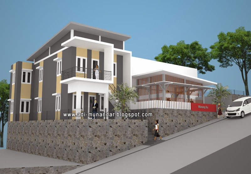 Dinamika Desain Kost Tropis moderen di Manado