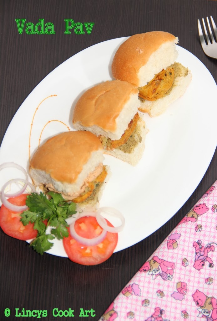 Vada Pav/ Wada Pav/ Indian Burger/ Vada Paav ~ Lincy's Cook Art