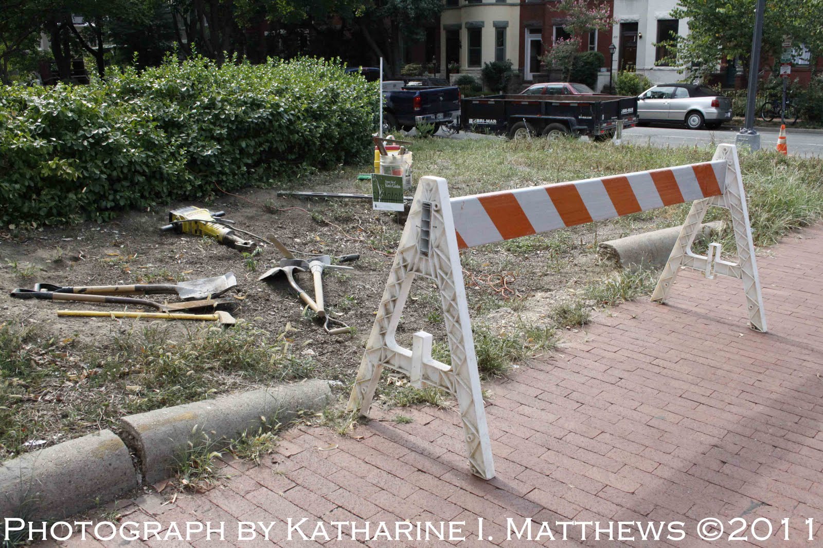 Kim's Garden: Concrete Curb Repair - July 2011