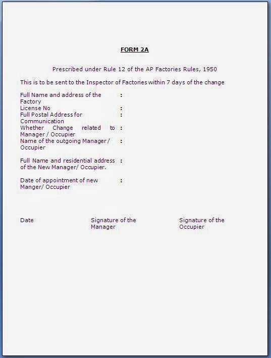 Form 2A in Excel Format Free Download