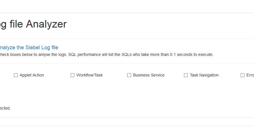 Siebel Log File Analyzer