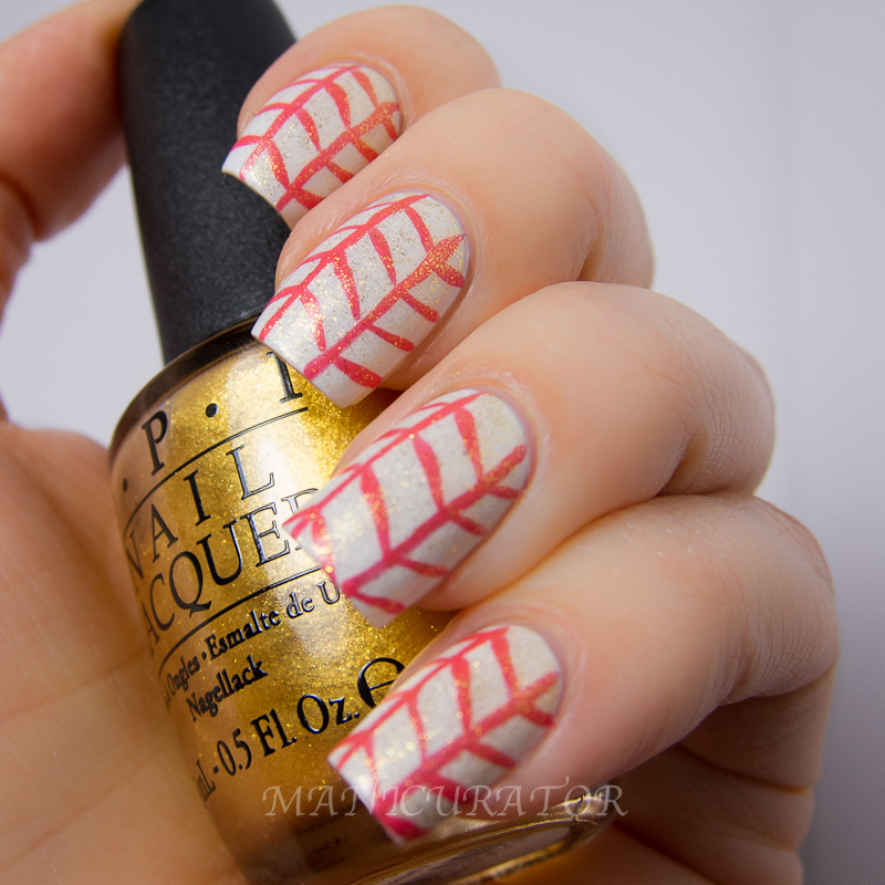 Polygon Nail Art with OPI Euro Centrale - Geometric Challenge