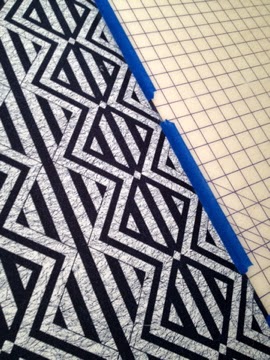 Modern Quilt Relish: Backing Design Cue for Graphic Quilting