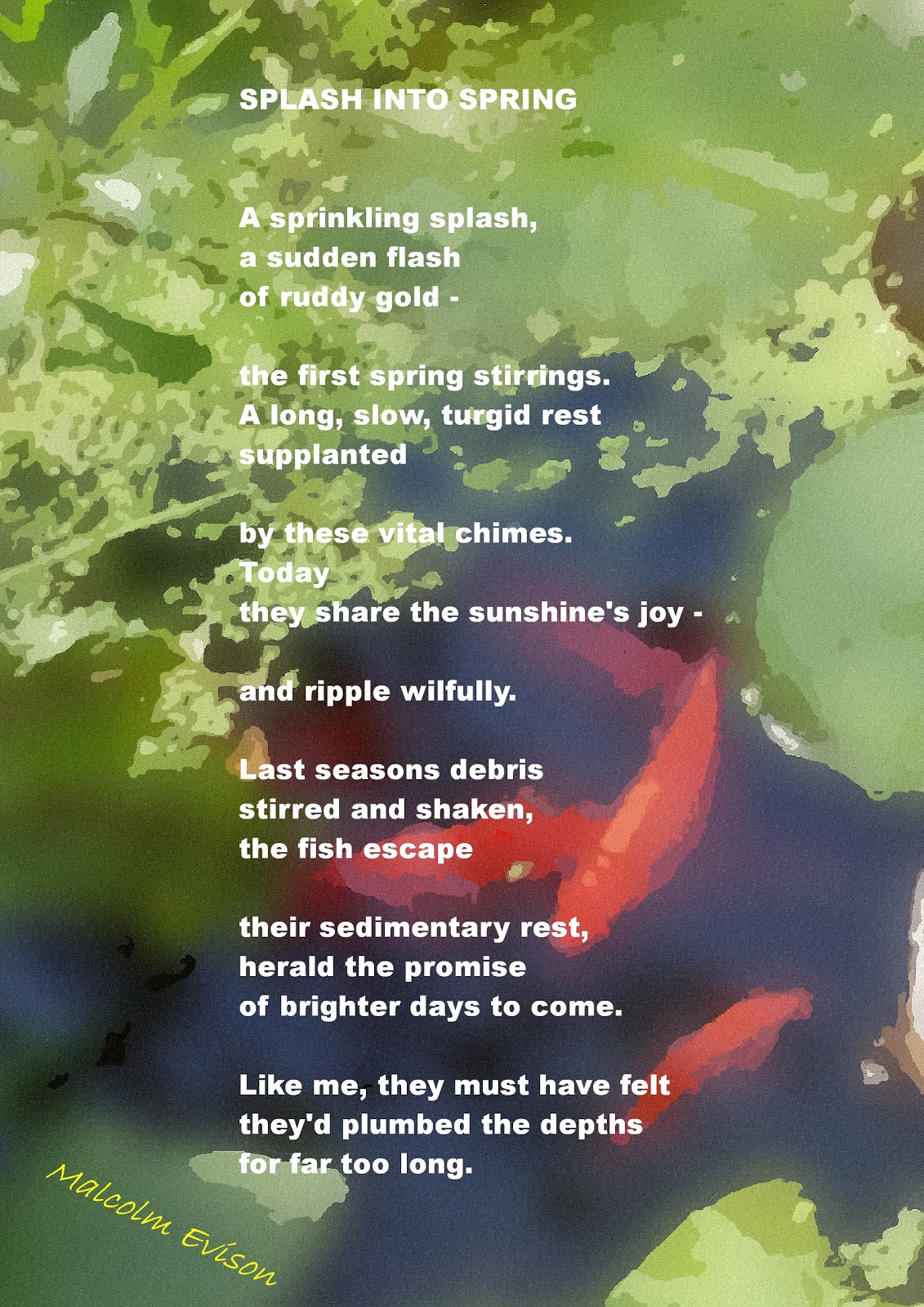 MAL's FACTORY - Poetry & Prose Poems: Splash into Spring - illustrated poem