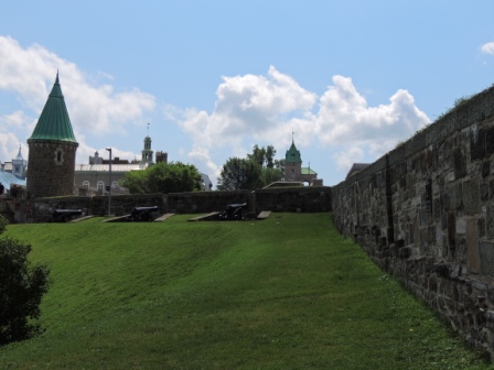 Teena in Toronto: Fortification walls, Vieux-Québec (Old Quebec), QC