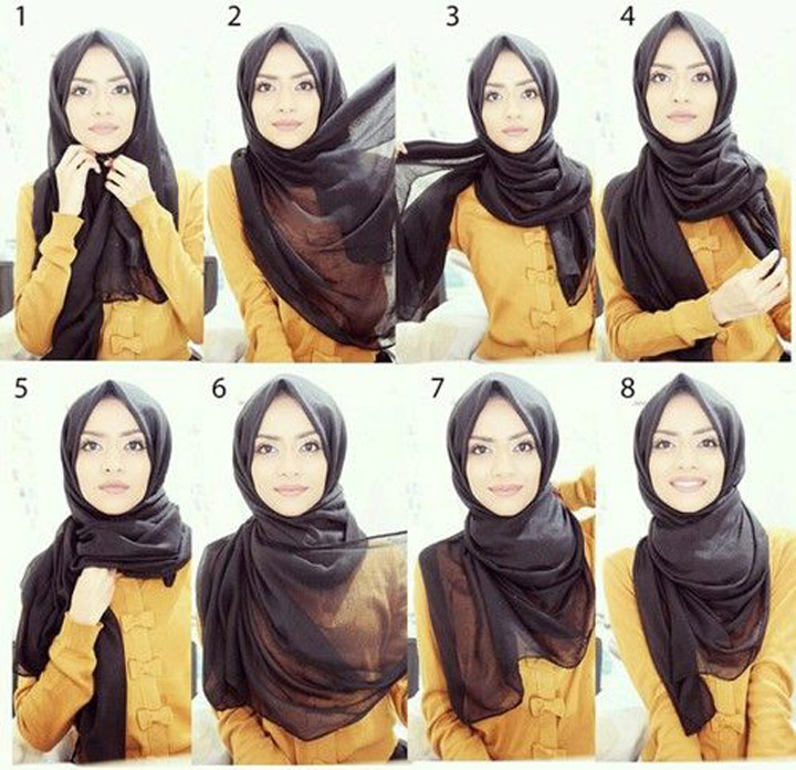 Tutorial Bergambar 13 Gaya Pakai Tudung atau Shawl