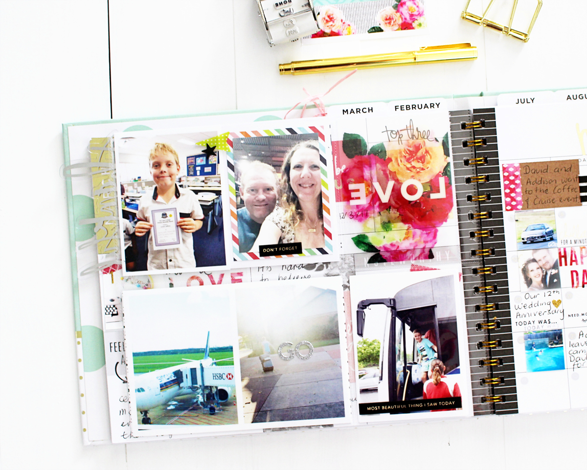 Glass Half Full: March Memory Planner pages and a fun Tab punch technique