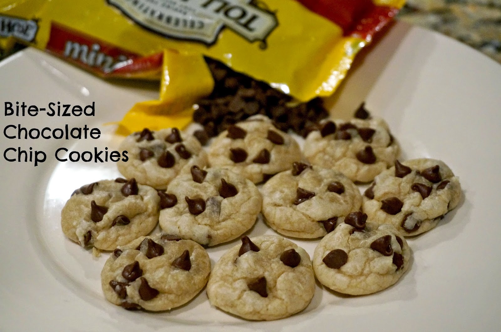 A Pinch of Chaos: Bite-Sized Chocolate Chip Cookies