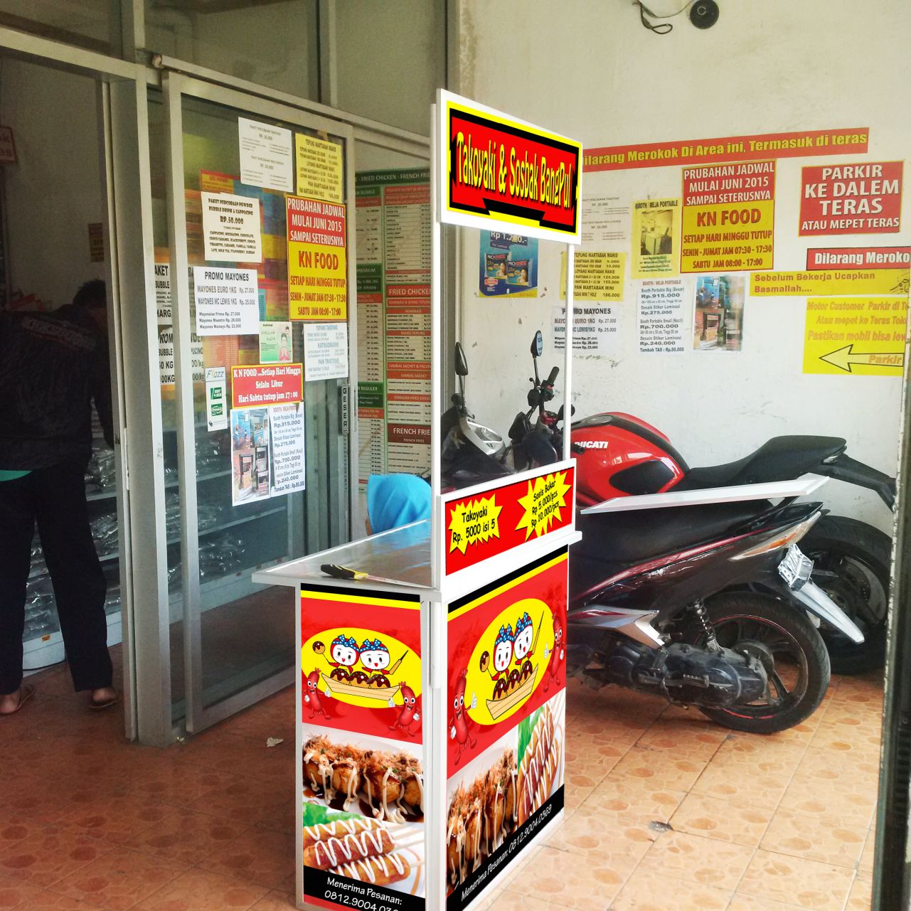 Booth Portable / Meja Portable /Meja Promosi | Bahan Takoyaki