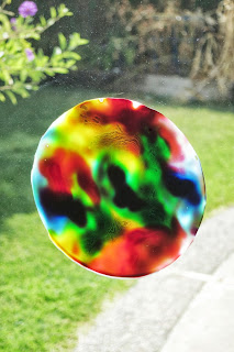 A Sticky Sun Catcher | Munchkins and Mayhem