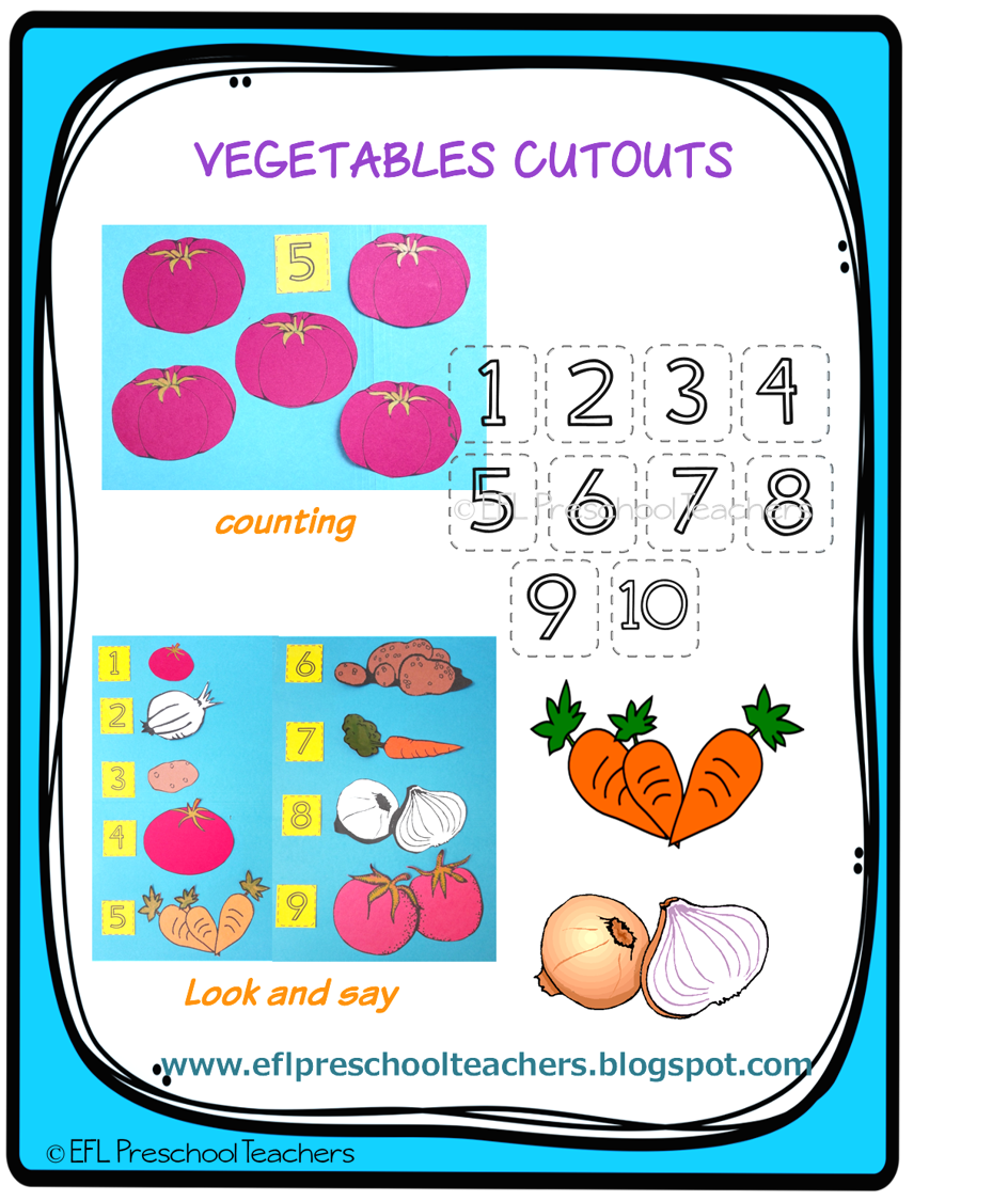 ESL/EFL Preschool Teachers: Vegetables Activities