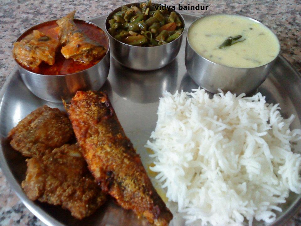 MY LUNCH THALI....Malabar Fish Curry, Long String Beans Talasani ...