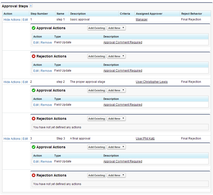 Making all approval comments mandatory in a multi-step approval process ...