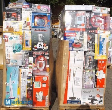 Restpostenhandel: Elektro Restposten auf Paletten verkauft
