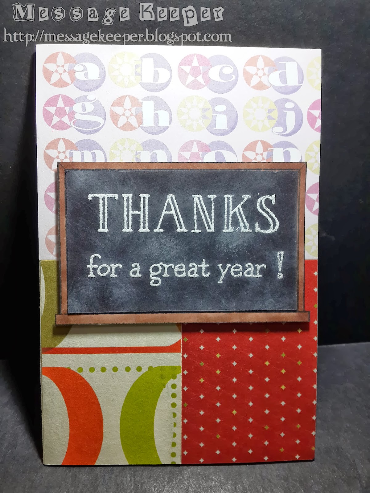 Message Keeper: Chalkboard Style Thanks For A Great Year!