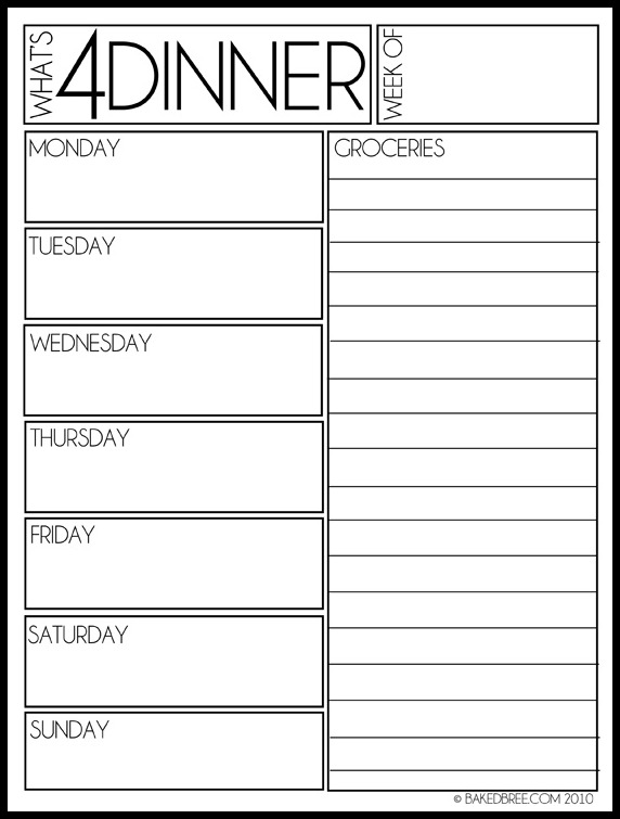 Beth Fish Reads: Weekend Cooking: More on Meal Planning