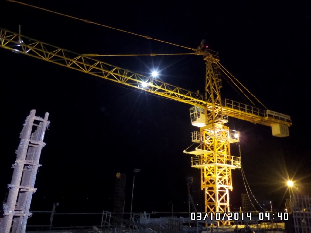 Marriott Resort Weligama Bay: Tower Crane Jack Up - 2014.03.09