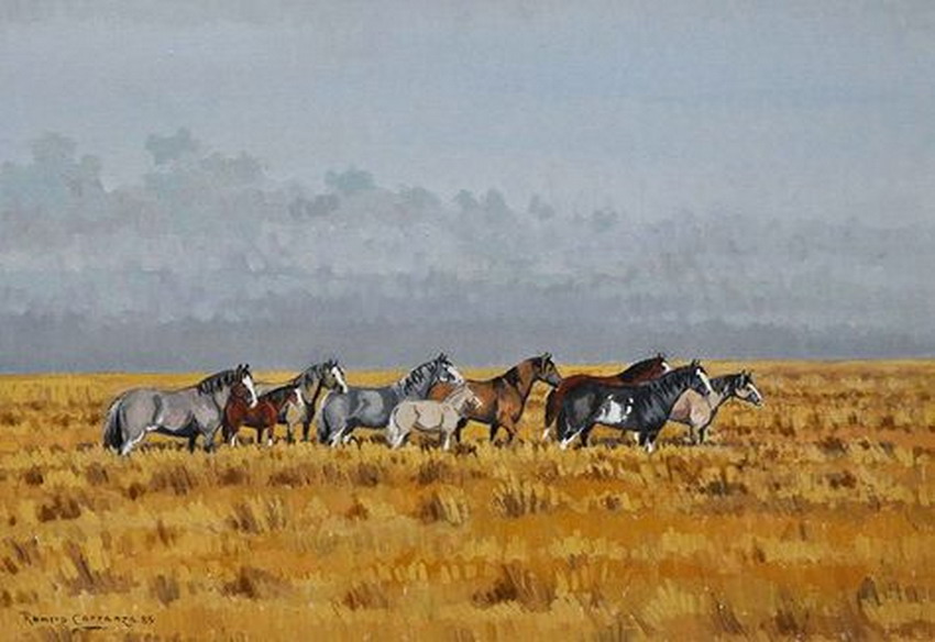 El arte es su máxima expresión : Corceles en vistas de playas y campos