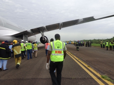 GREENWICH NEWS: PHOTO: Qatar Airways Aircraft Crash-lands In MMIA, Lagos