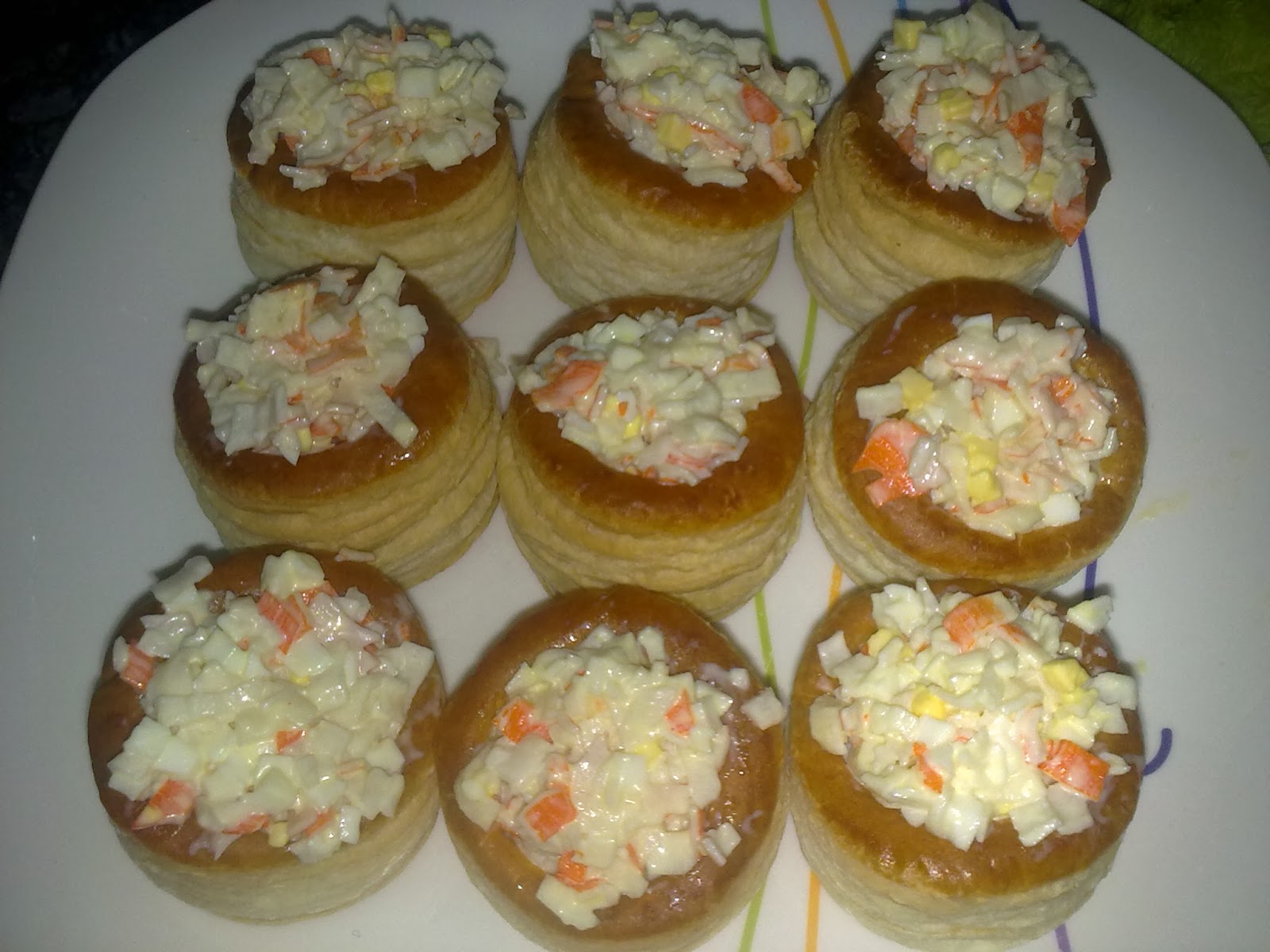 La cocina nomada: Volovanes con palitos de cangrejo