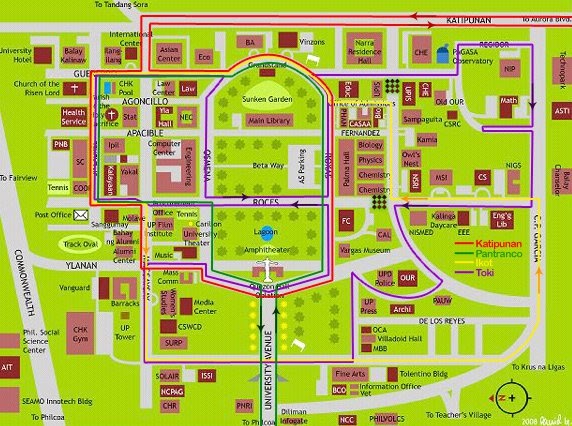 Galaxy Defenders Stay Forever: UP Diliman map & jeepney routes