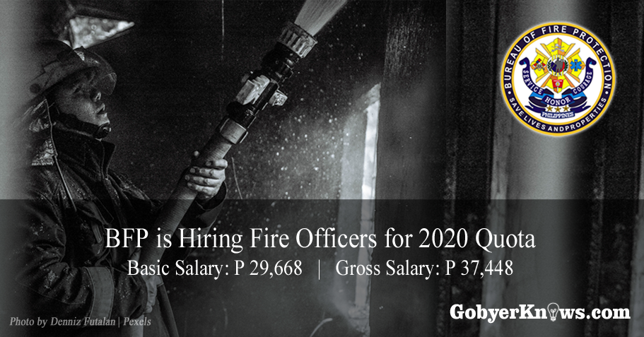 GobyerKnows: APPLY NOW: BFP is Hiring Fire Officer 1 Nationwide ...