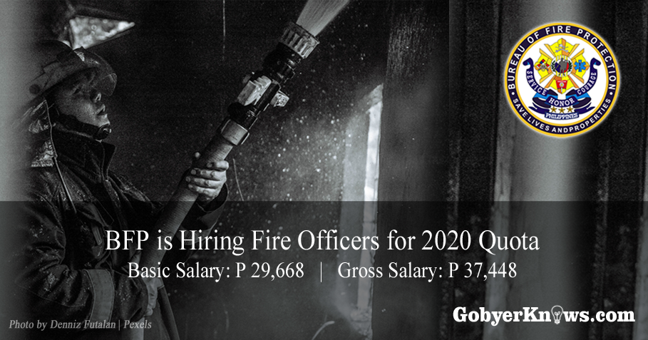 GobyerKnows: APPLY NOW: BFP is Hiring Fire Officer 1 Nationwide ...